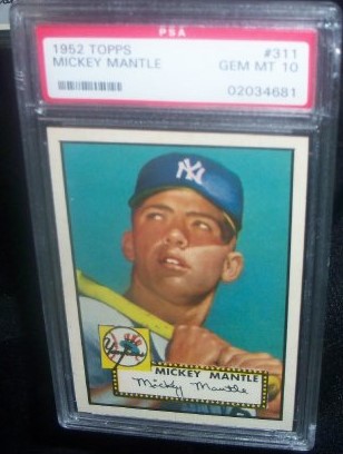 Psa 10 1952 Topps Mickey Mantle Rookie Card Making Rare Public Display