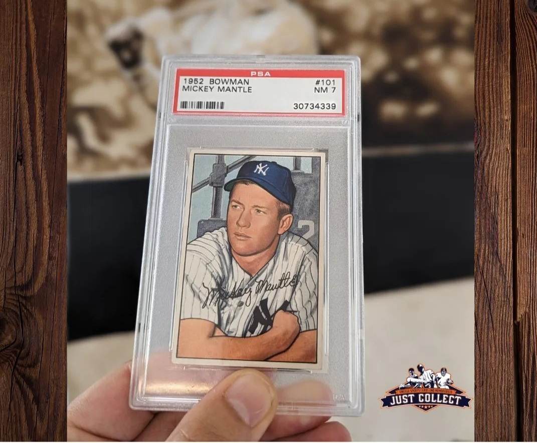 28 PSA-Graded Vintage Mickey Mantle Cards on Display at Just Collect