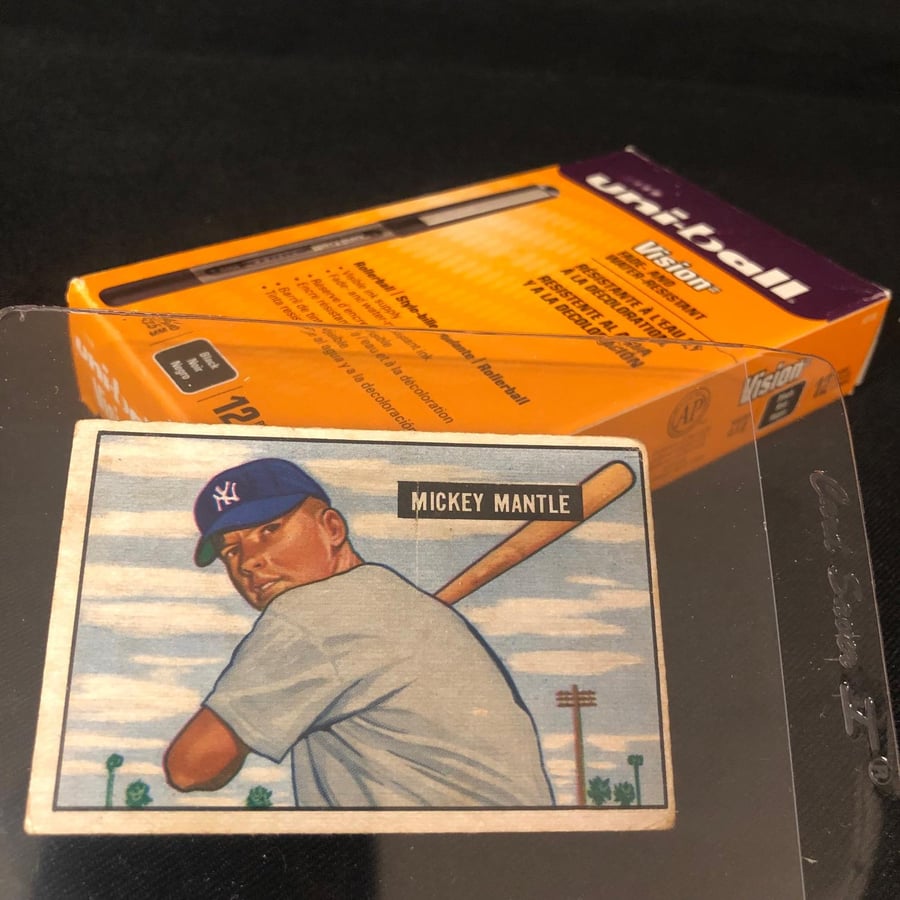 1951 Bowman Mickey Mantle Rookie Card Highlights the Uni-Ball Collection