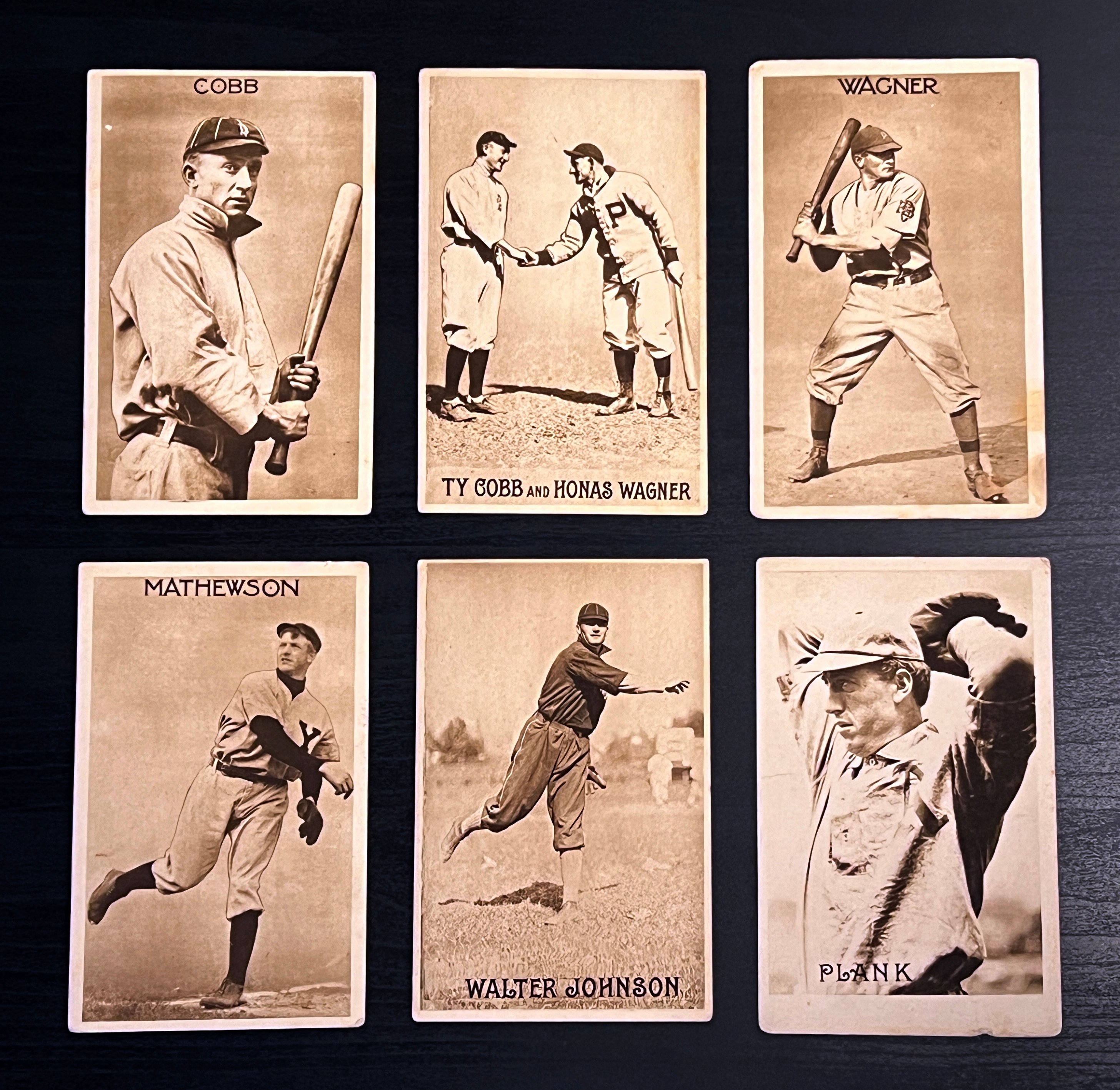 Honus Wagner and Ty Cobb Headline Vintage Baseball Postcard Collection