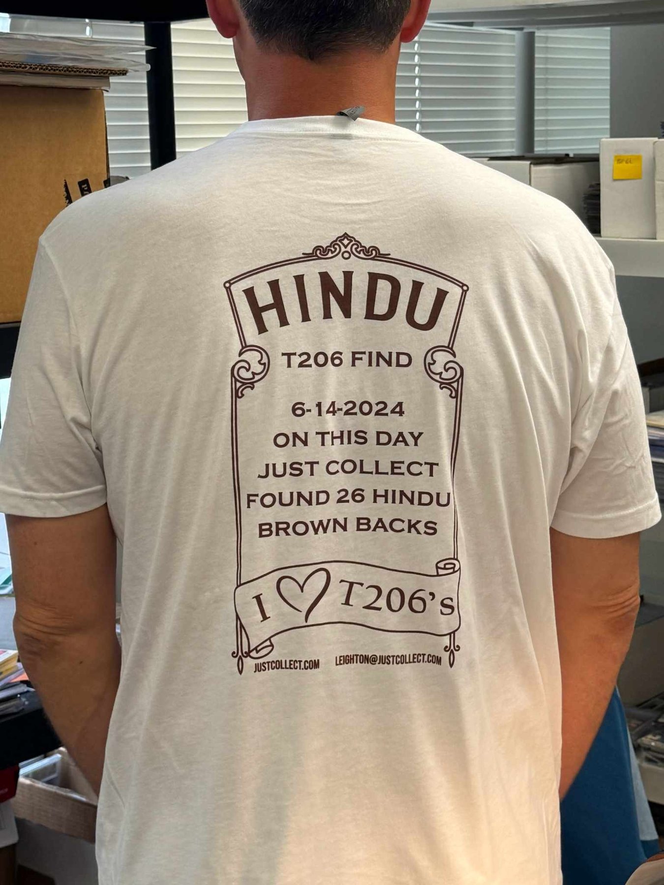 Shirts Available at National Commemorating Find of 26 Hindu T206 Cards