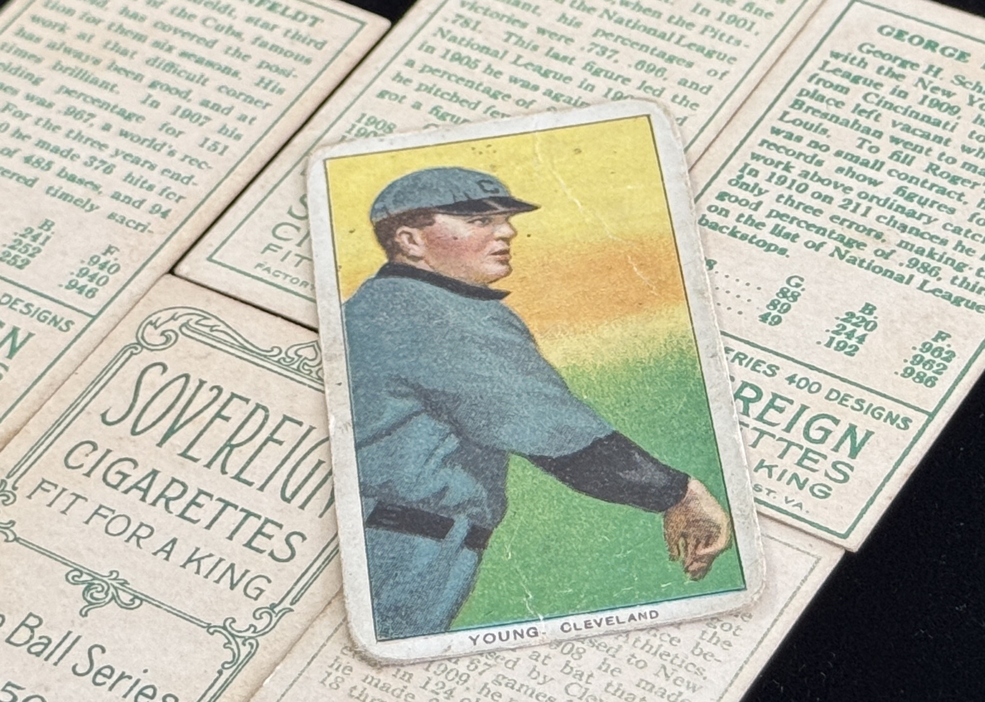 1909-11 T206 Sovereign Back Cards with Cy Young Purchased